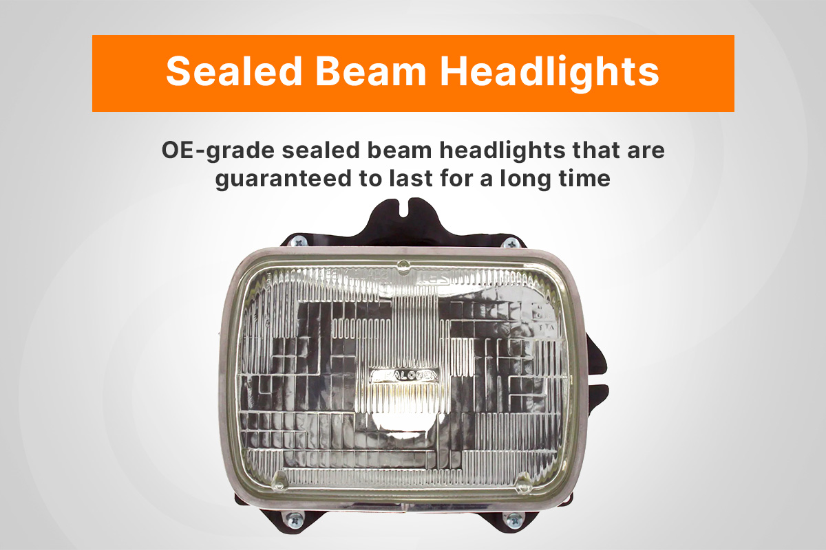 Sealed Beam Headlights - Driver Side, Passenger Side | CarParts.com
