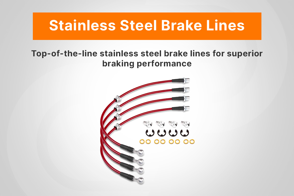 Stainless Steel Brake Lines - Front, Rear | CarParts.com