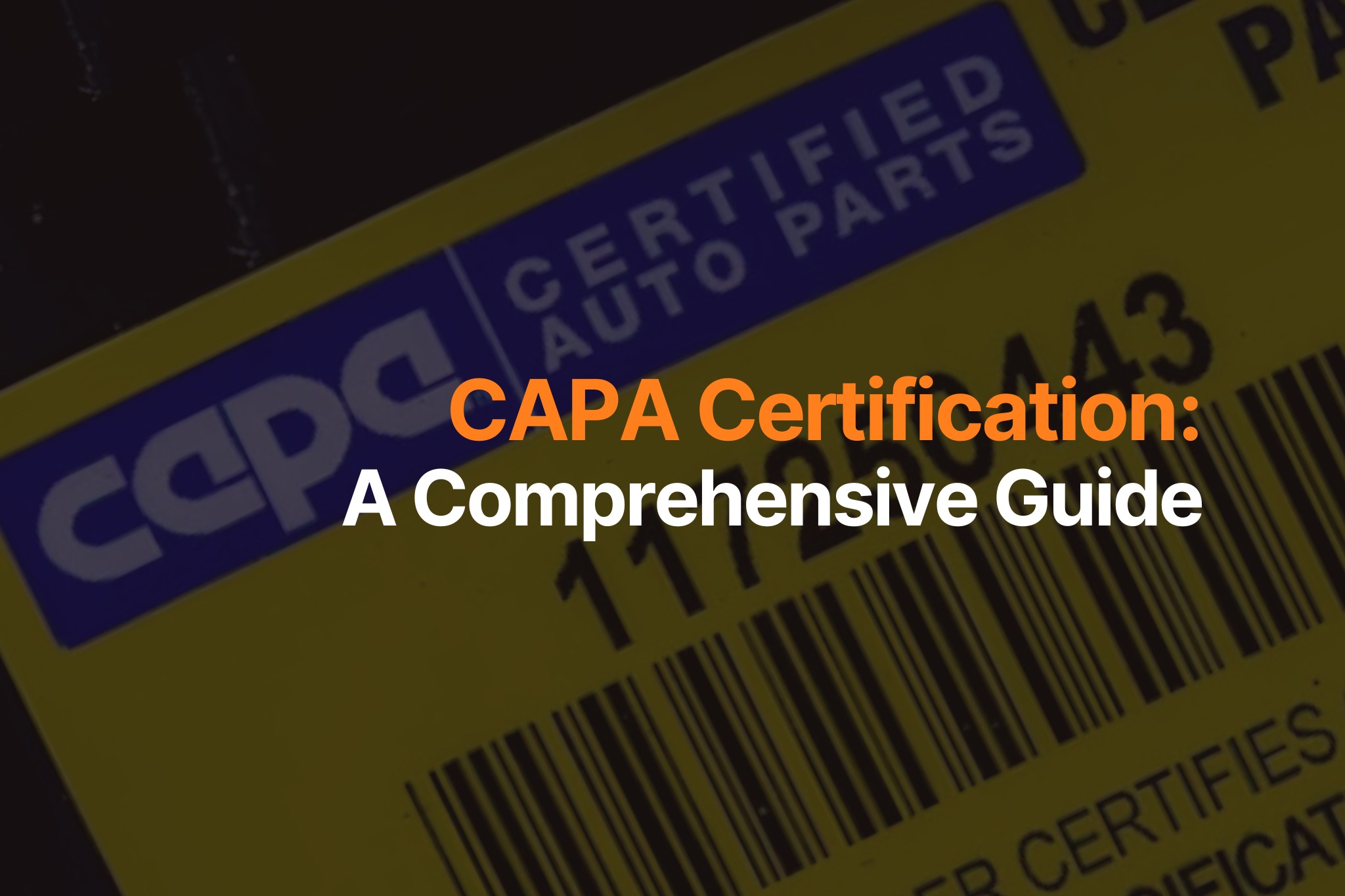A Comprehensive Guide to CAPA Certification - In The Garage with ...